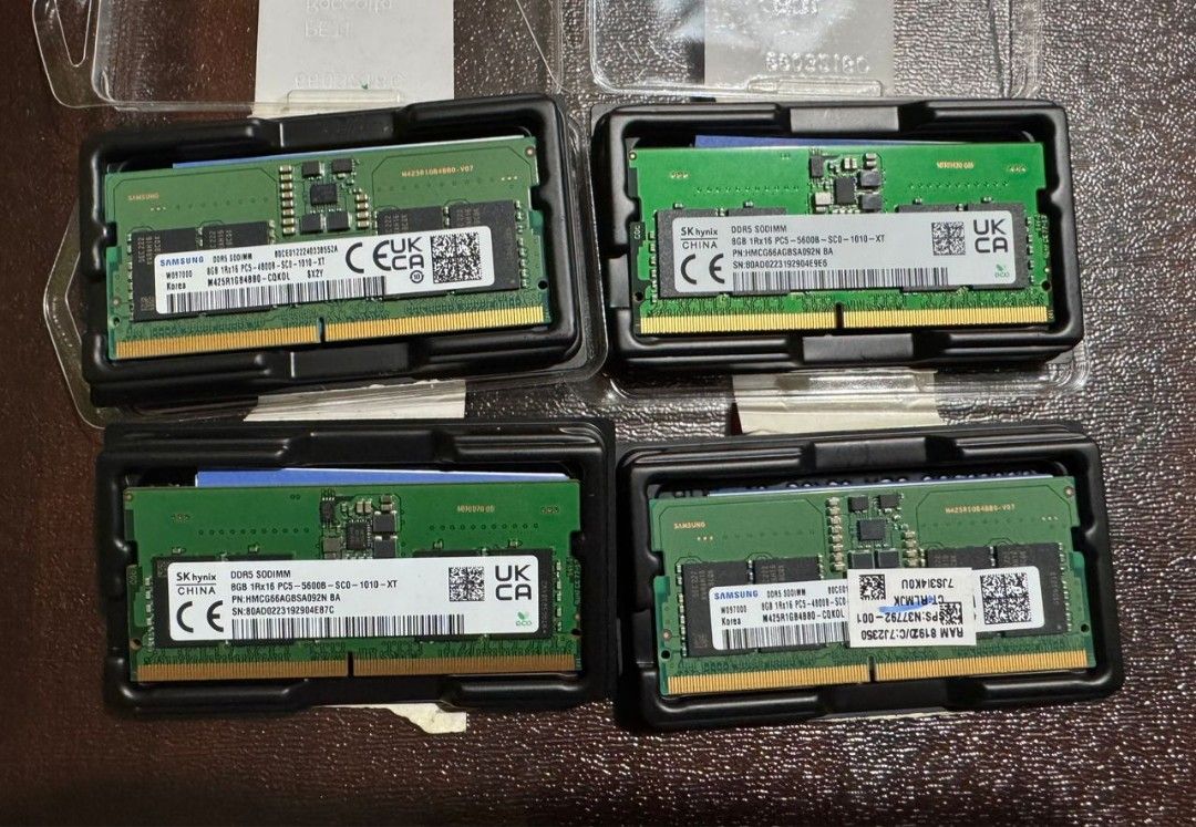 Samsung, SK Hynix Sodimm DDR5 RAM 8GB (RM320 per unit), Computers ...