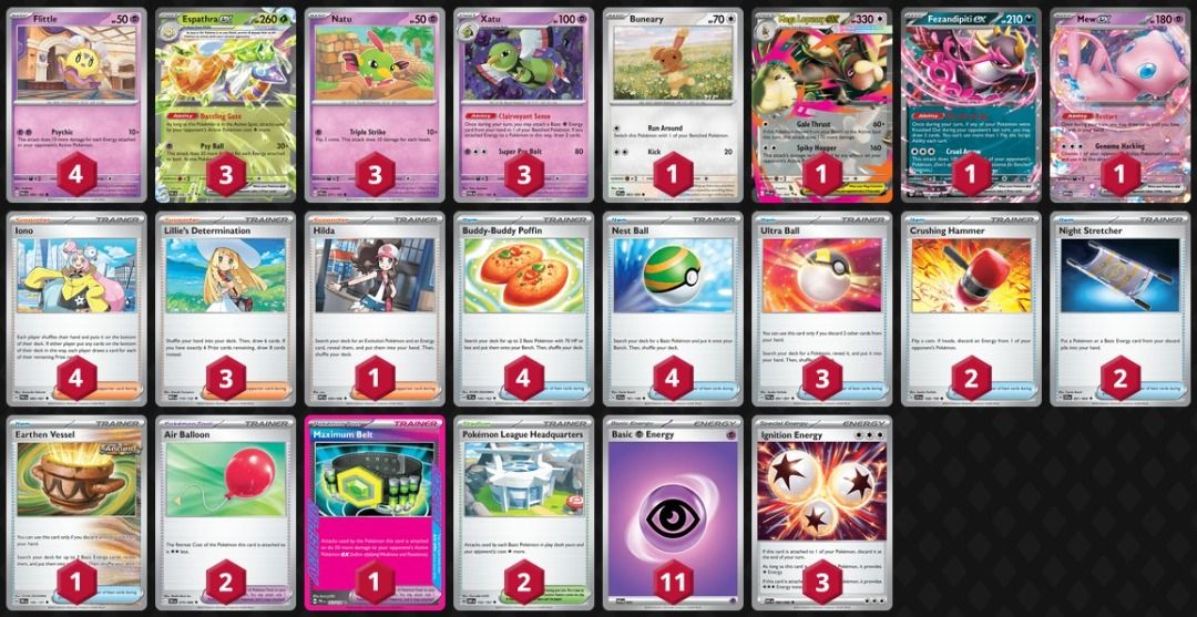 [Updated for Phantasmal Flames] Pokemon TCG Espathra ex Xatu Deck with ...