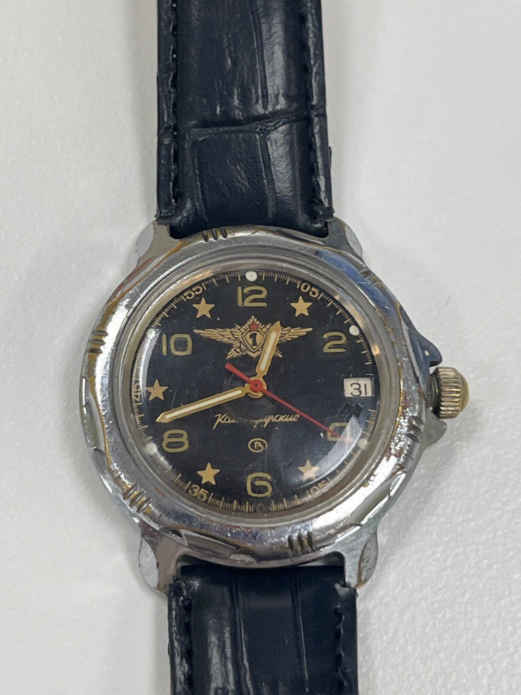 Vostok Komandirskie 1990s Russian Manual Winding Watch with leather ...