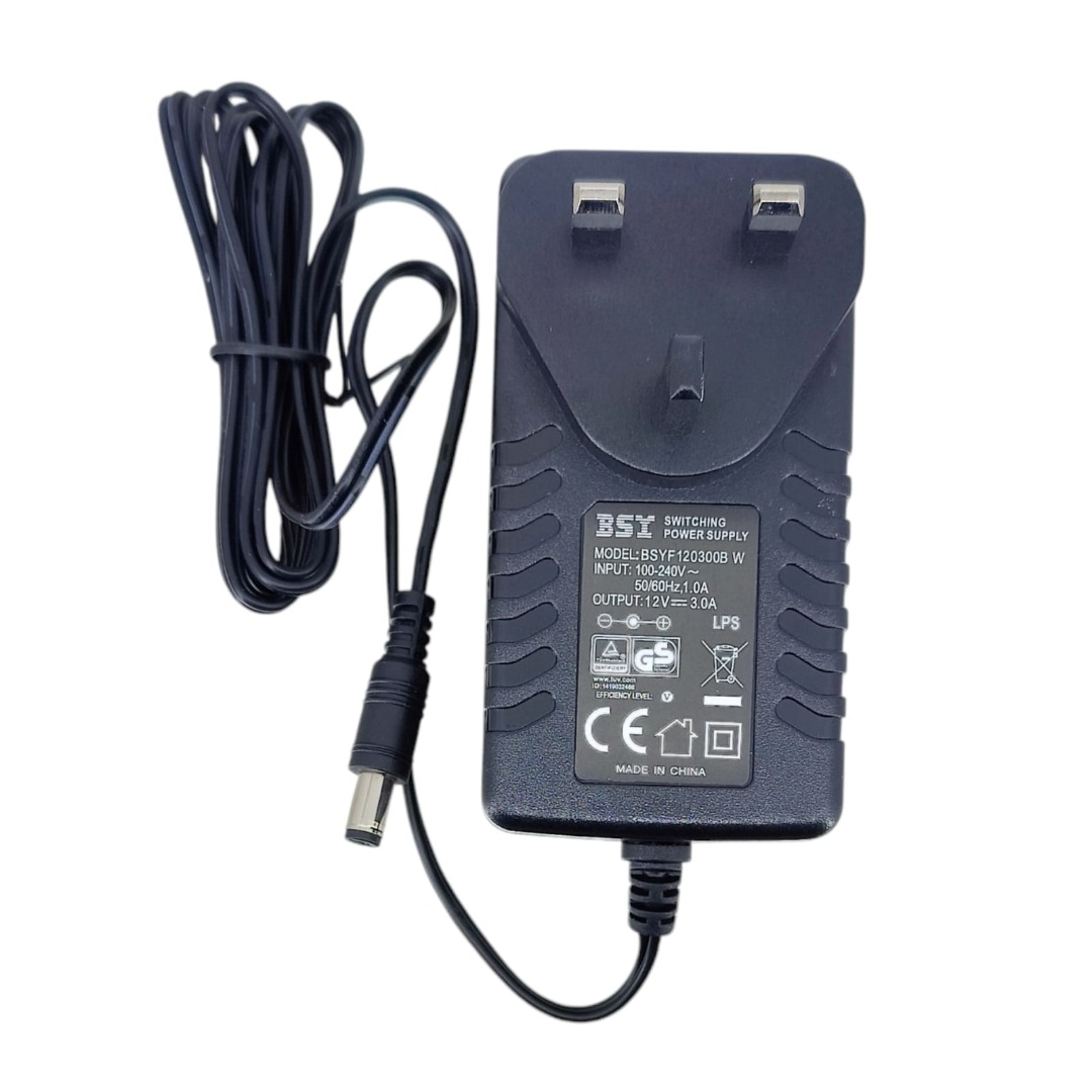 12V 3A 交換式電源火牛（英規）— 5.5mm x 2.1mm 插頭 📌 12V 3A Switching Power Supply (UK Plug) — 5.5mm x 2.1mm ...