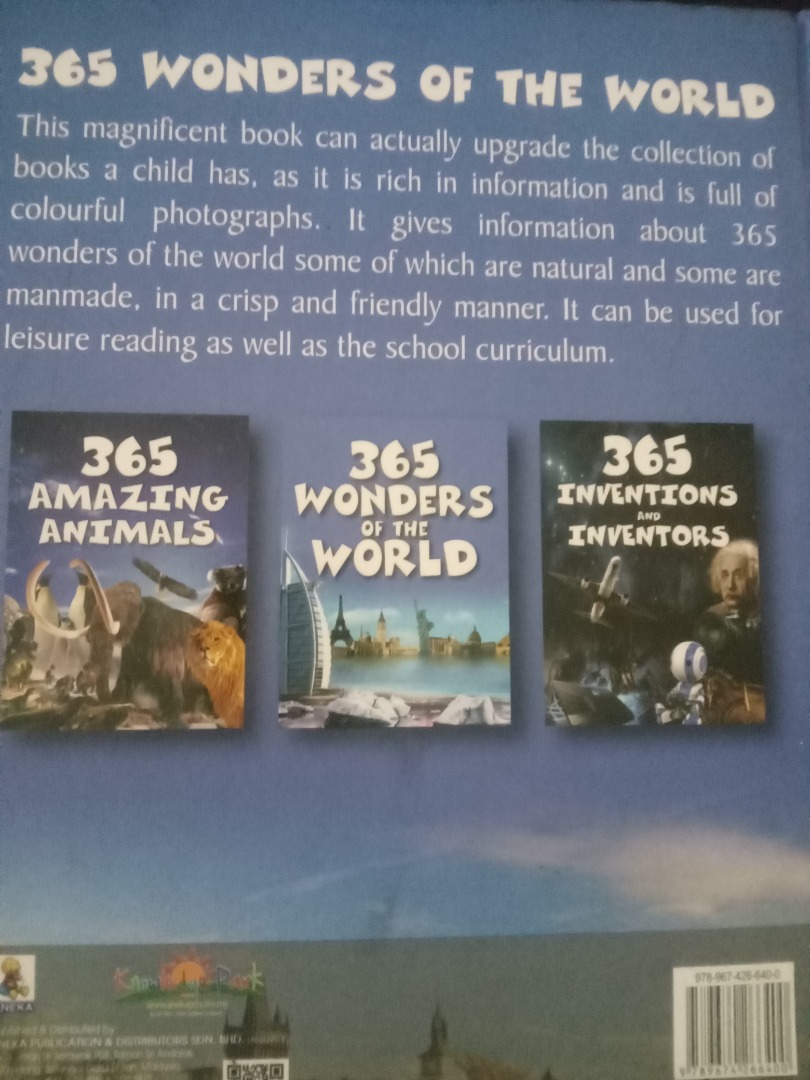 365 Wonders of the World Book, Hobbies & Toys, Books & Magazines ...