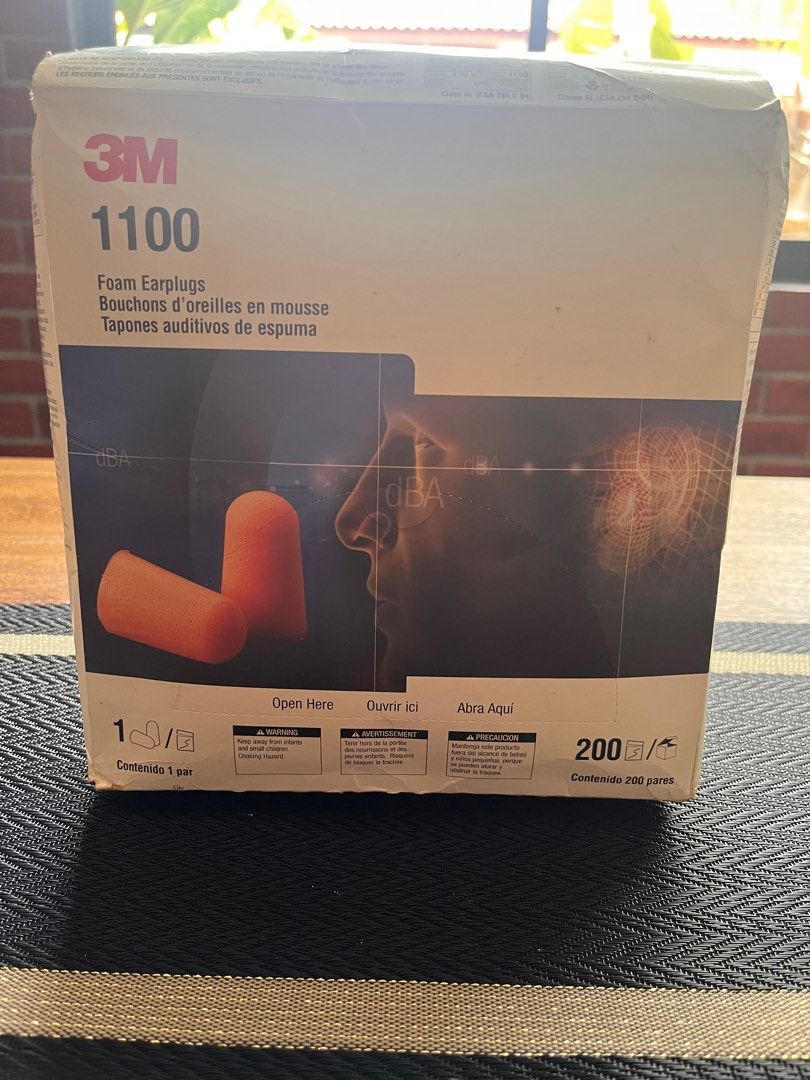 3M 1100 Foam Earplugs - 200 Count, Audio, Other Audio Equipment on ...