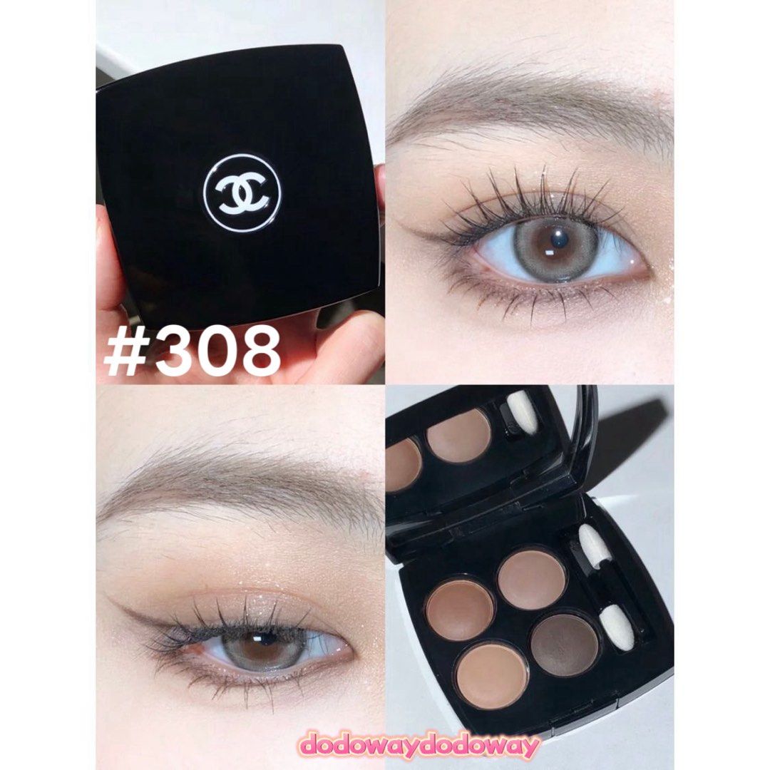 （贈白色提袋）現貨 台灣專櫃公司貨 正品 Chanel 香奈兒 #308 新一代4D四色眼影 眼影盤 盒裝 禮物 彩妝, 香水、美妝、保養 ...