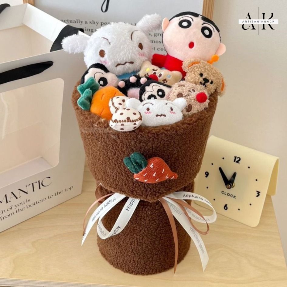 🌸🧸 BO0035 - Shin Chan Inspired Plush Bouquet | Plush Bouquet Singapore ...