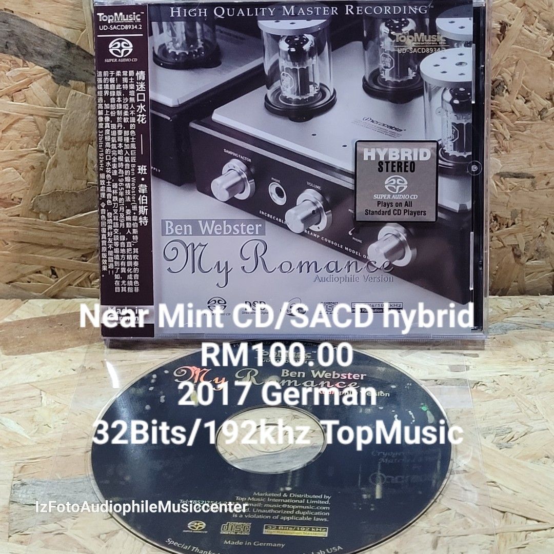 Ben Webster My Romance Hybrid Stereo SACD, Hobbies & Toys, Music ...