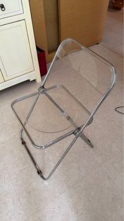 Clear Acrylic Folding Chair (Grey), Furniture & Home Living, Furniture ...