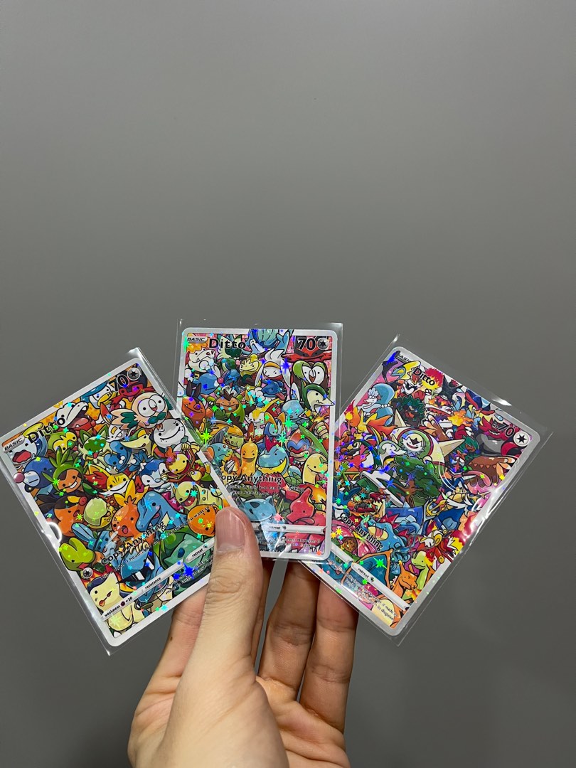Ditto 3 Card Full Art Pokemon TCG Custom Card Set, Hobbies & Toys, Toys ...