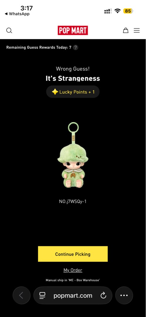 Green Pop Mart Dimoo Journal of New Life Blind Box Pendant (Strangeness ...