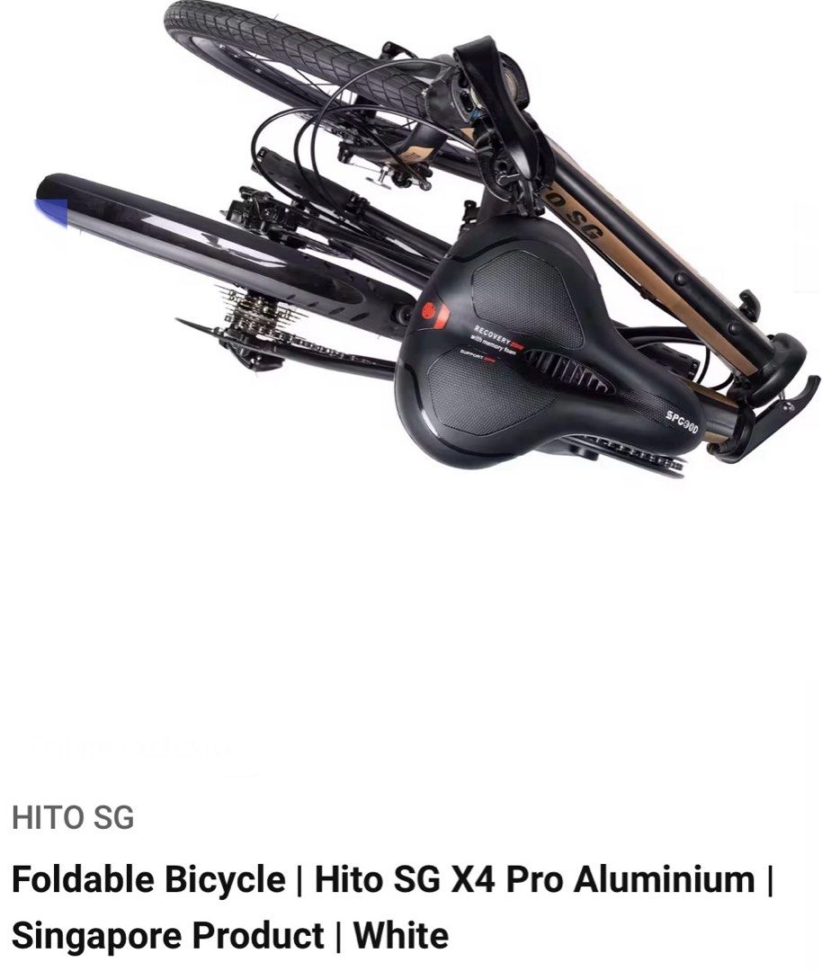 Hito SG X4 Pro Foldable Bicycle - White, Sports Equipment, Bicycles ...