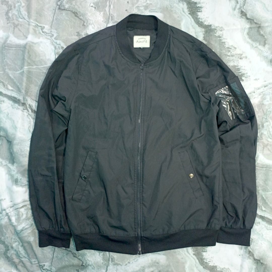 Jaket Bomber Parasut Asnofit Korean Brand Size L, Fesyen Pria, Pakaian ...