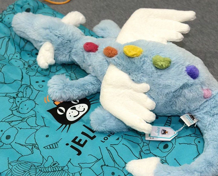 Jellycat Bashful Dragon Plush Toy, Hobbies & Toys, Toys & Games on ...