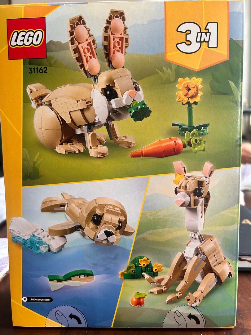 LEGO Creator 3-in-1 Rabbit Set 31162, Hobbies & Toys, Toys & Games on Carousell