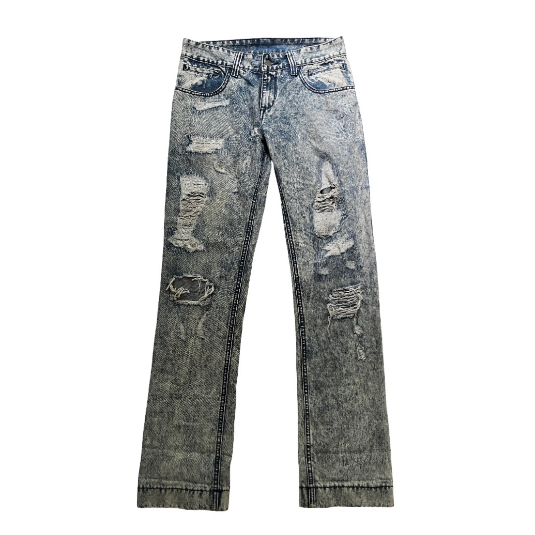 MaD Moonage Devilment Japan Acid Wash Distressed Scab Jeans Like Undercover Punk, Men's Fashion ...
