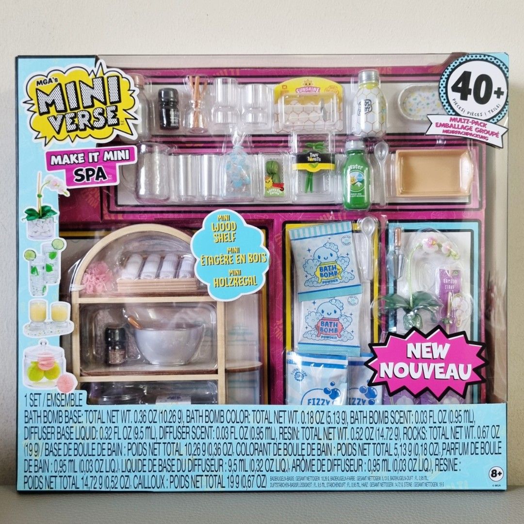 MGA's Miniverse Make It Mini Spa Collectibles DIY Resin Play Set ...