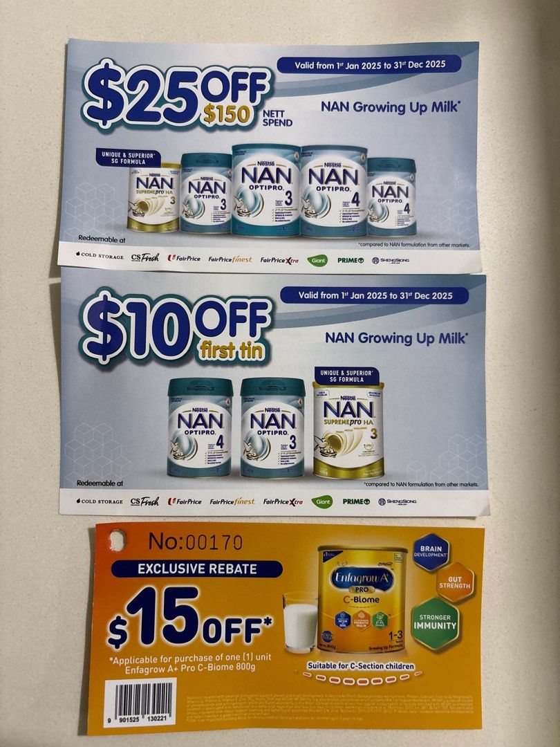 NAN & Enfagrow Milk Formula Coupons, Babies & Kids, Nursing & Feeding ...