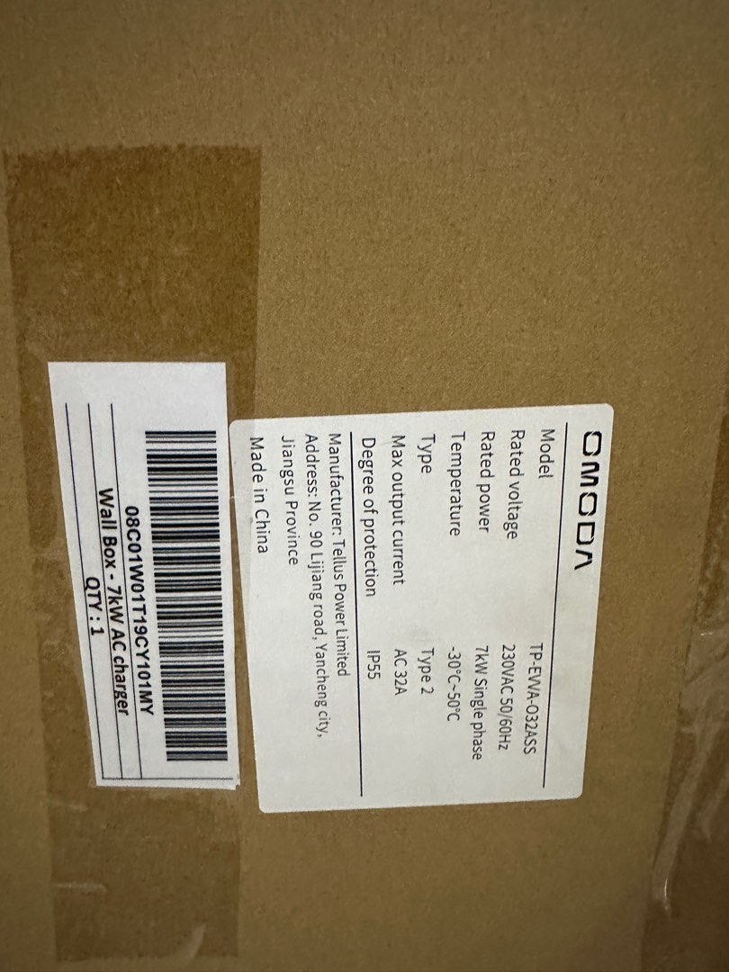 Omoda Wall Box 7kW AV Charger, Auto Accessories on Carousell