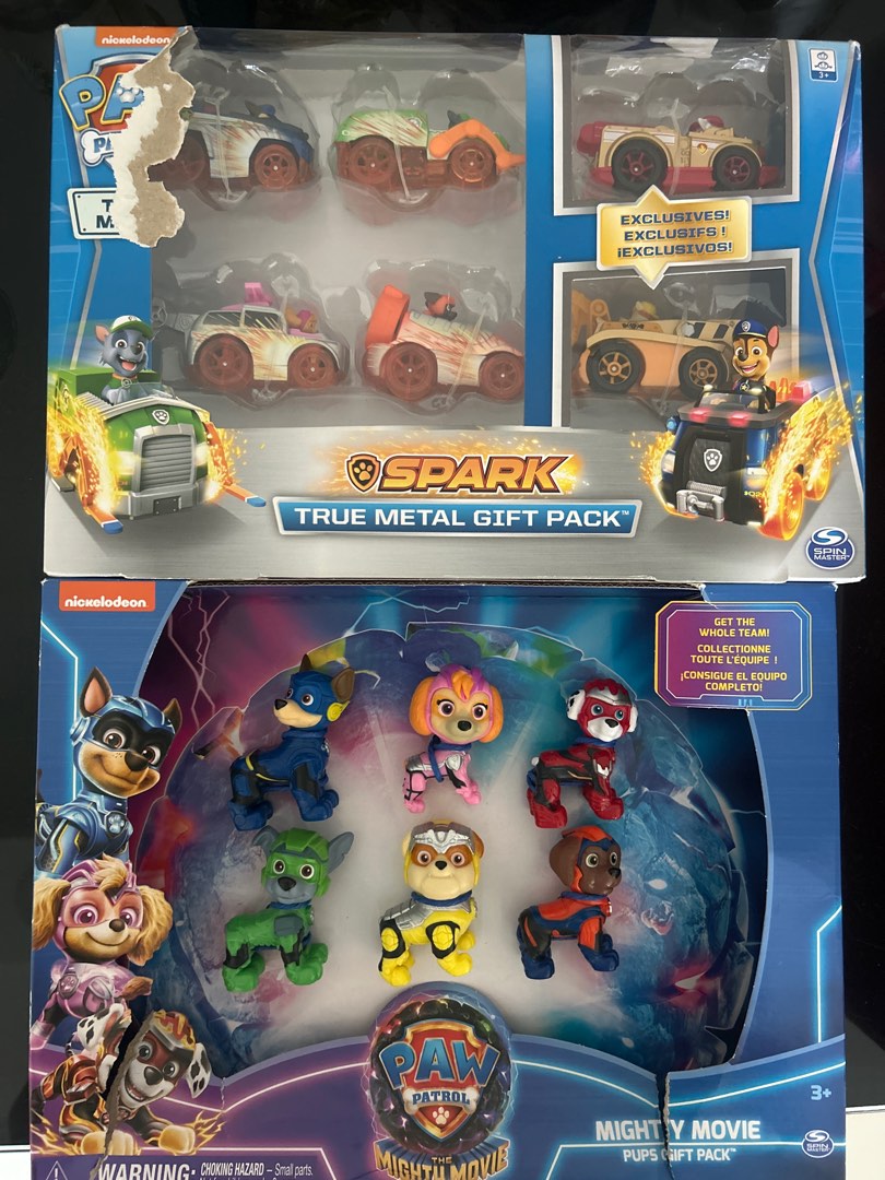 Paw Patrol Mighty Movie & True Metal Gift Pack, Hobbies & Toys, Toys ...