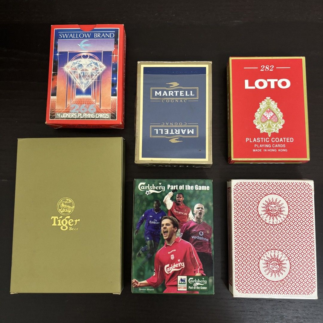 Poker Playing Card Decks - Swallow Brand, Martell, Loto, Tiger ...