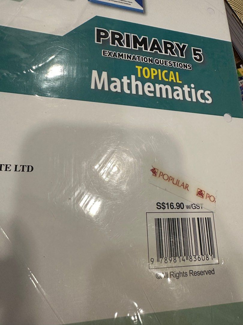 Primary 5 Topical Mathematics Examination Questions, Hobbies & Toys ...