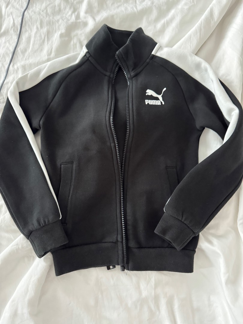 Puma Track Jacket - Black and White, Babies & Kids, Babies & Kids ...