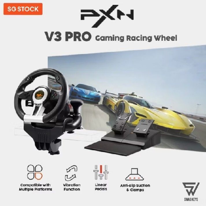 PXN V3 PRO Gaming Racing Steering Wheel Simulation Games PC XBOX PS4 ...