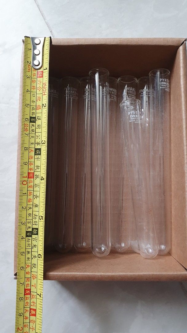Pyrex Iwaki Test Tubes, Health & Nutrition, Medical Supplies & Tools on ...