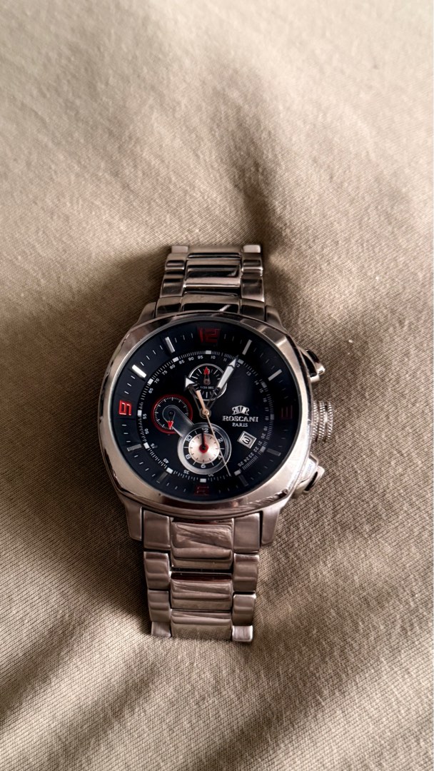 Roscani Paris Chronograph Watch, Men's Fashion, Watches & Accessories ...