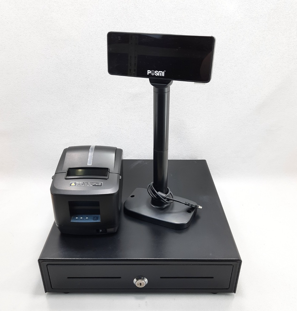 Set Mix POS System Customer Display Thermal Receipt Printer Cash Drawer ...