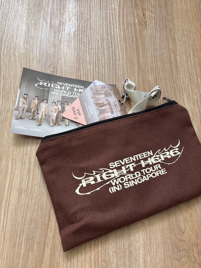 Seventeen Right Here World Tour Singapore Pouch, Hobbies & Toys, Memorabilia & Collectibles, K ...