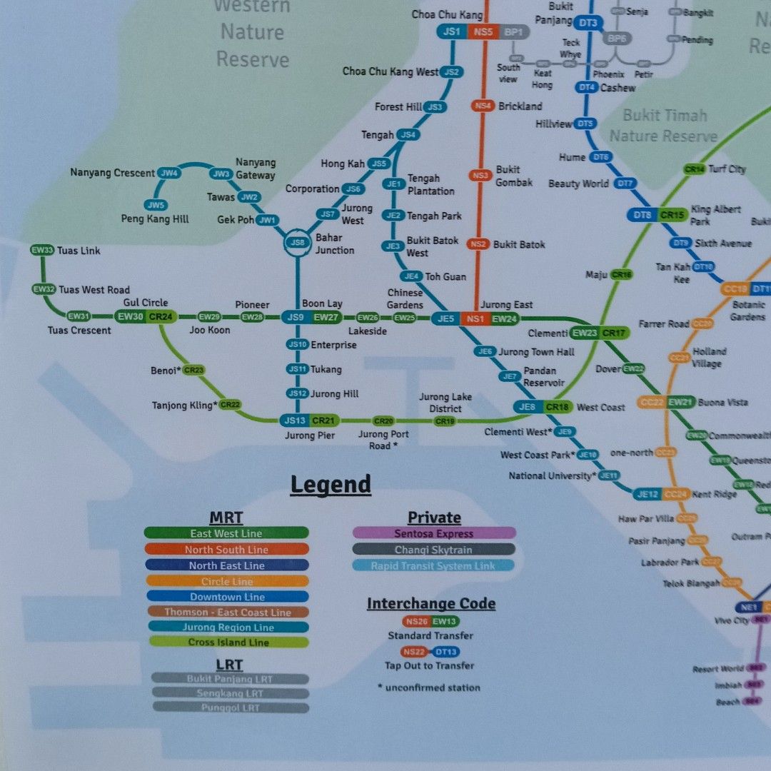 Singapore MRT LRT subway smrt chart map toy A3 sg train station circle ...