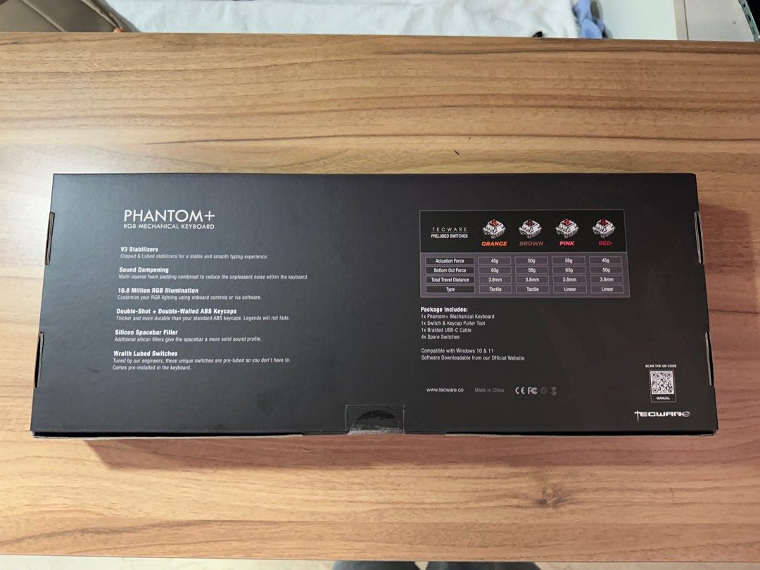 Tecware Phantom+ RGB Mechanical Keyboard - Pink Switches, Computers ...