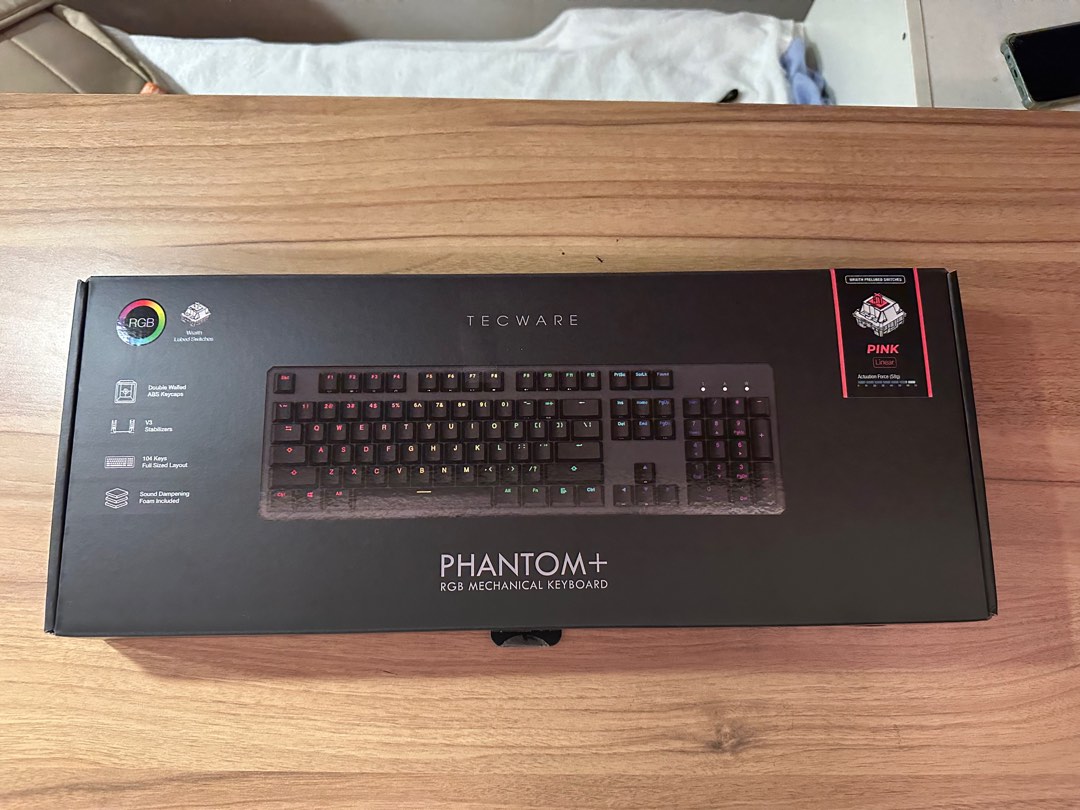 Tecware Phantom+ RGB Mechanical Keyboard - Pink Switches, Computers ...