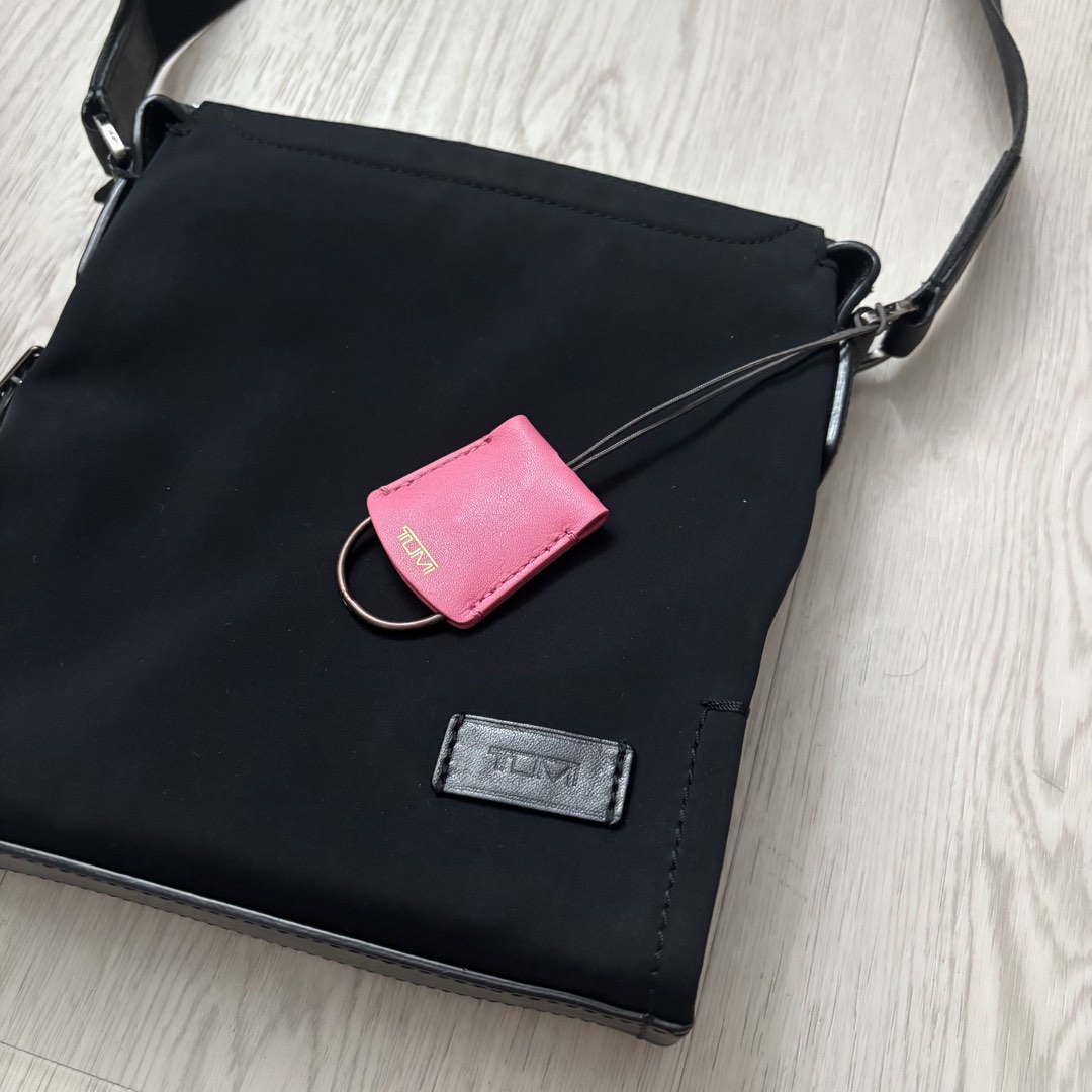 Tumi Voyageur Calfskin Leather Initial Patch Colour Blush Pink with ...