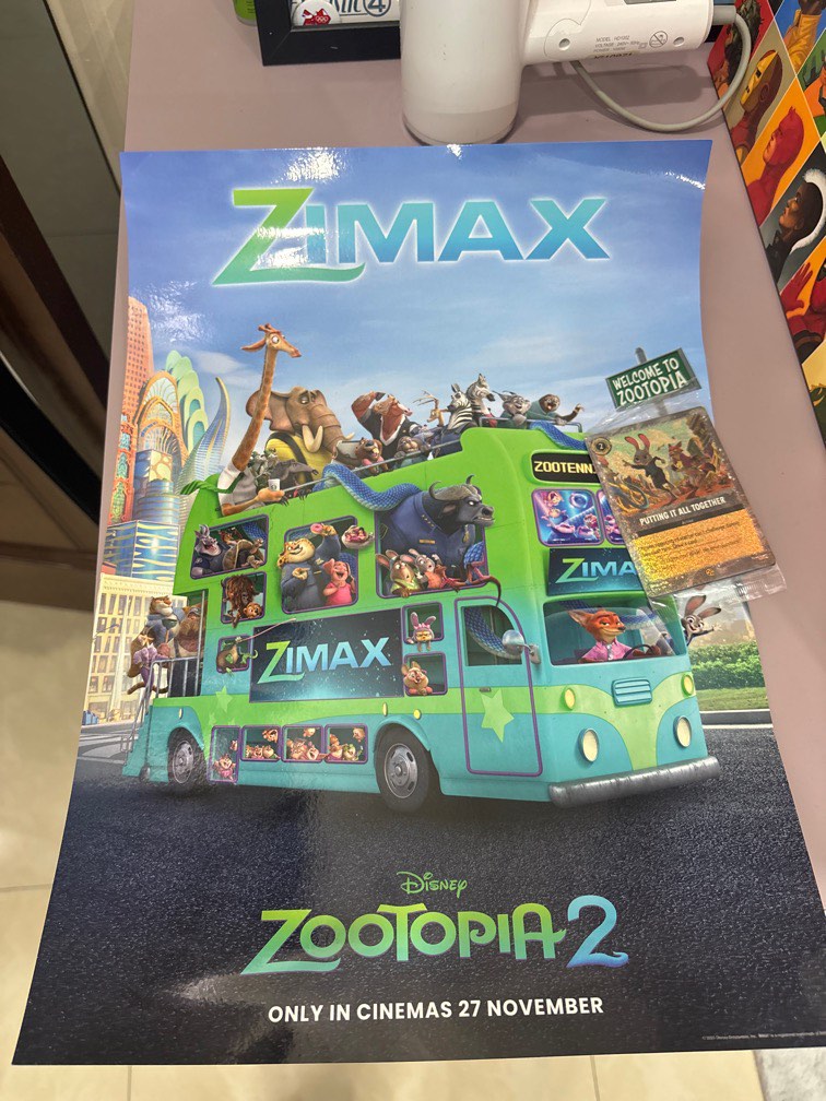 ZOOTOPIA 2 - Movie Poster ( from TGV) - A3 size, Hobbies & Toys ...