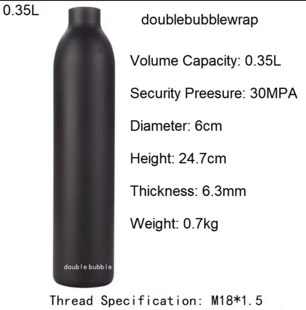 0.35L high pressure cylinder tank, Sports Equipment, Other Sports Equipment and Supplies on ...