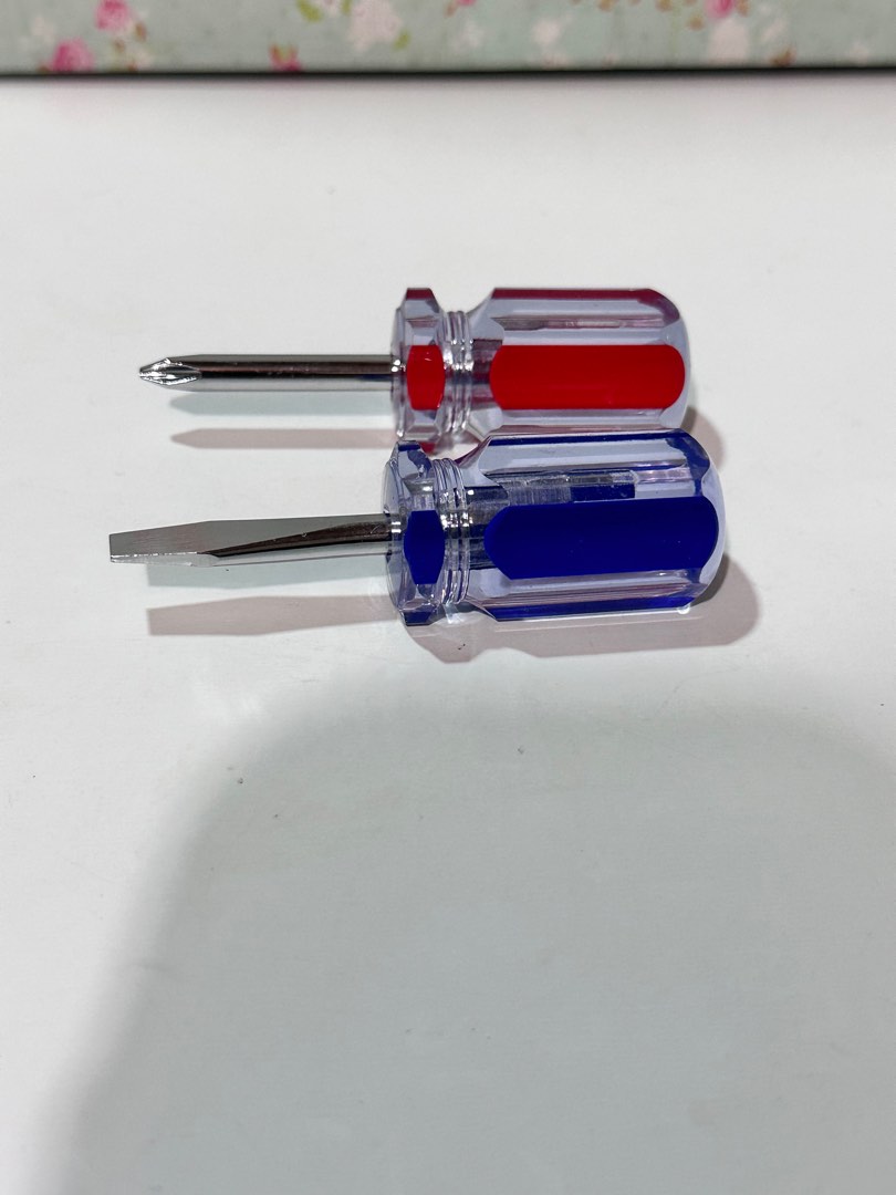 2pcs short Phillips and flathead screwdriver set, stubby screwdriver ...
