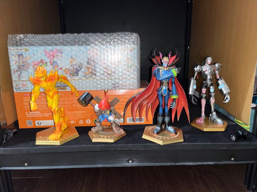 4 digimon polystone statues, Hobbies & Toys, Toys & Games on Carousell