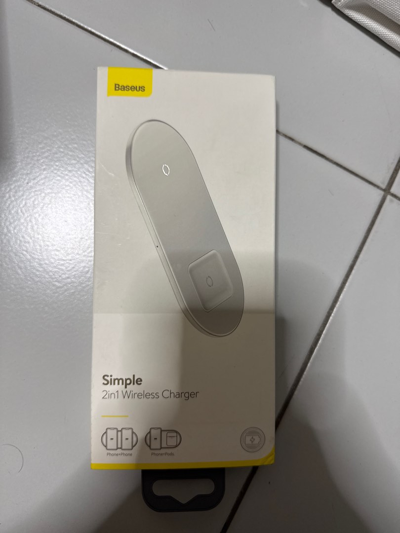 Baseus Simple 2-in-1 Wireless Charger, Mobile Phones & Gadgets, Mobile ...