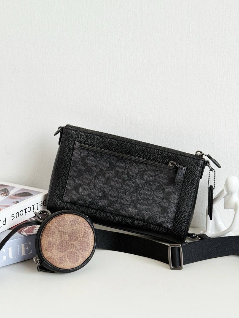 COACH CW372 HOLDEN CROSSBODY SIGNATURE CHARCOAL BLACK MULTI#Vintage # ...