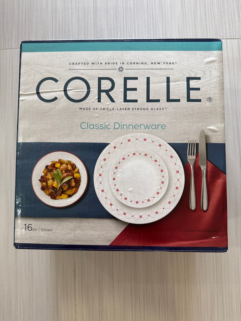 Corelle Classic Dinnerware Set - 16 Pieces, Furniture & Home Living ...