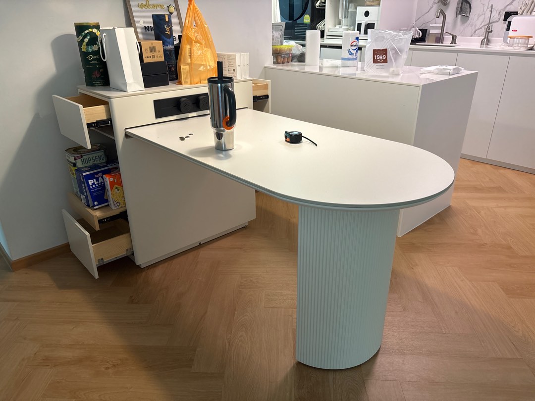 Dining table with integrated counter (urgent sales), Furniture & Home ...