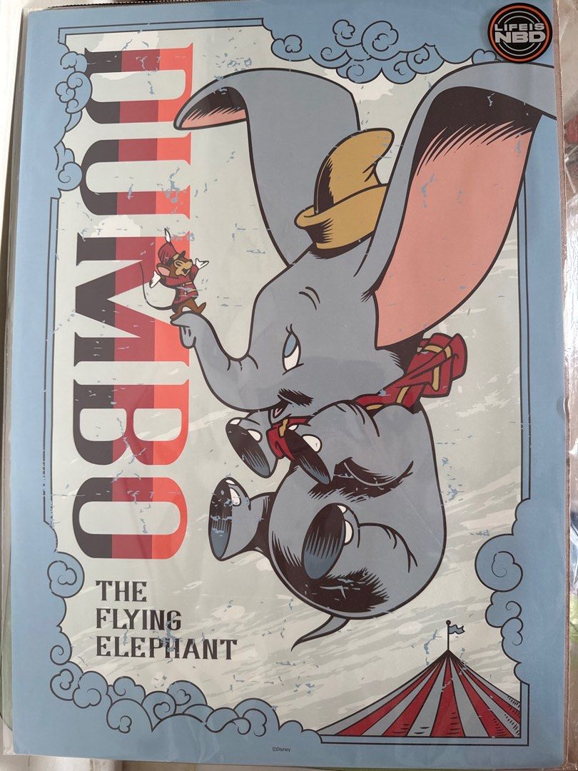 Dumbo The Flying Elephant Poster, Furniture & Home Living, Home Decor ...