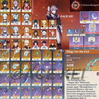 🌟73x5🌟Genshin Impact Account archon collector endgame character ...