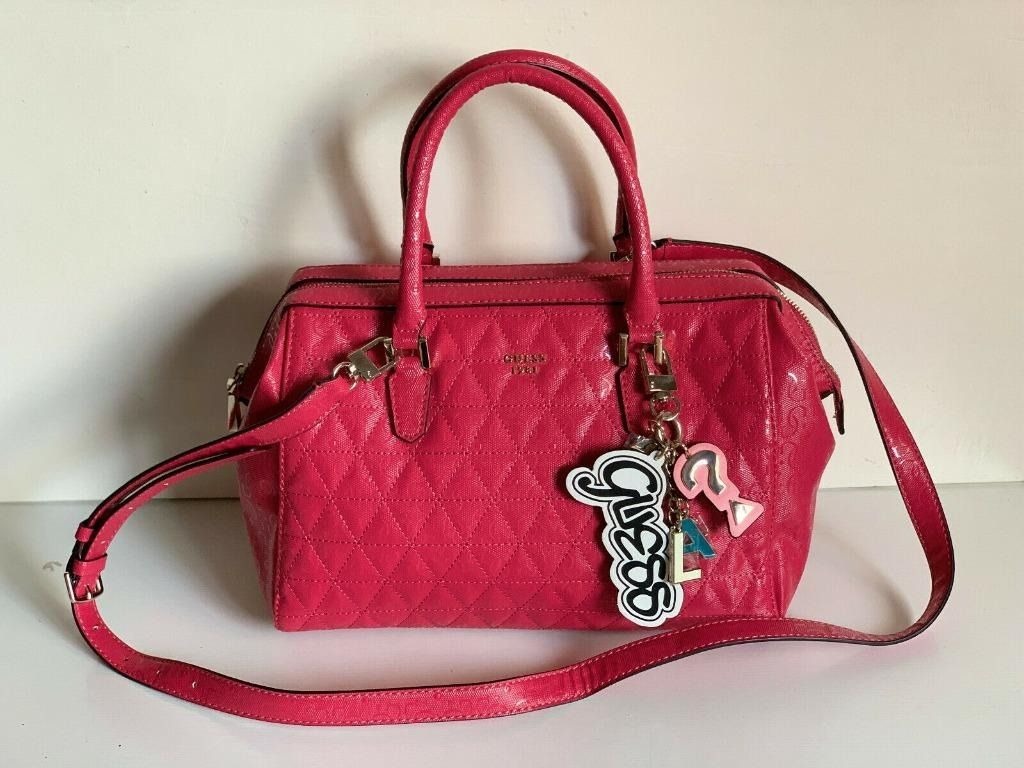 GUESS TABBI GIRLFRIEND PASSION PINK CONVERTIBLE HANDBAG CROSSBODY SLING ...