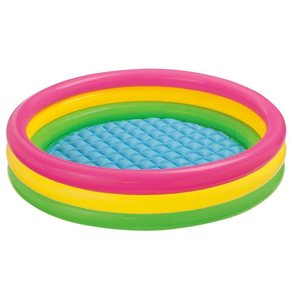 Intex Rainbow Inflatable Pool, Babies & Kids, Infant Playtime on Carousell