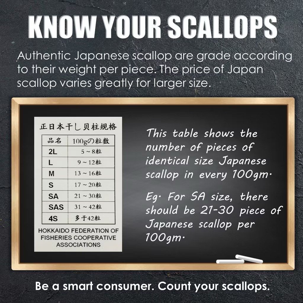 Japan Hokkaido Dried Scallop L Size 1 Kg, Food & Drinks, Packaged ...
