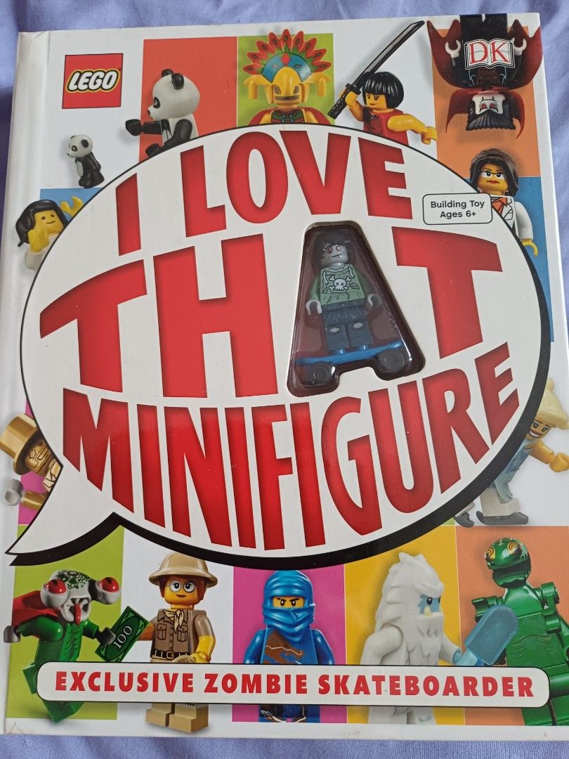 Lego I love That Minifigure Book w exclusive Zombie on skate., Hobbies ...