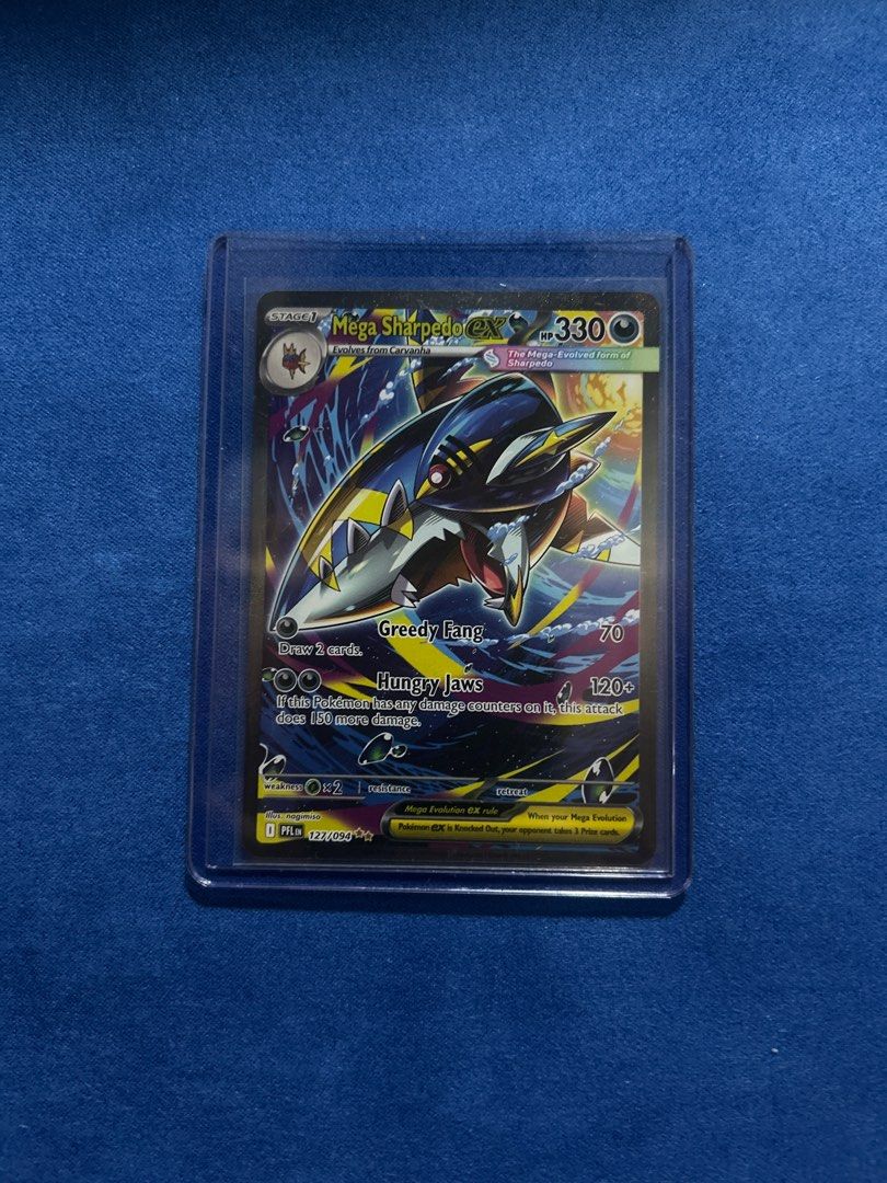 Mega Sharpedo ex 127/094 Phantasmal Flames Special Illustration Pokemon ...