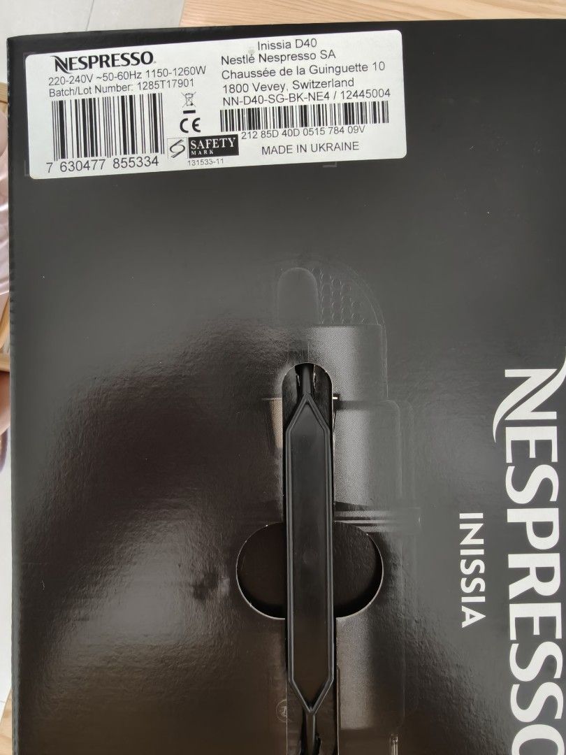Nespresso Inissia D40 Coffee Machine - Brand New, TV & Home Appliances ...