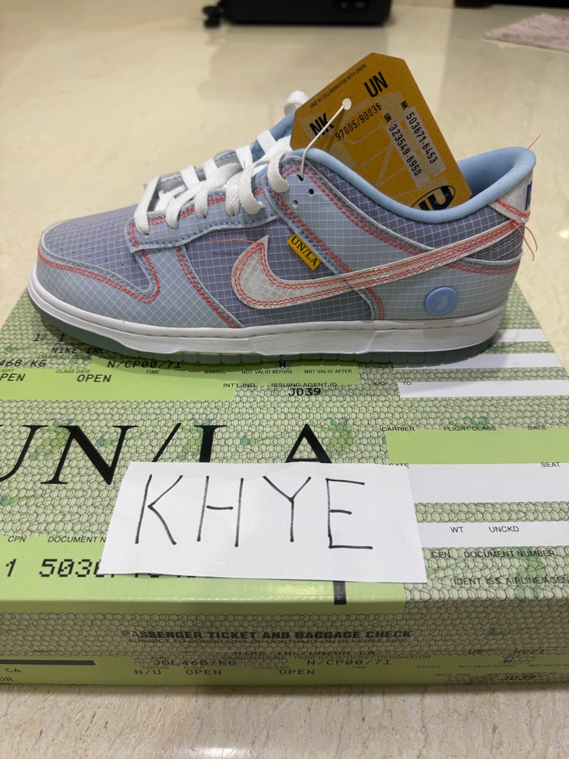 Nike Union Dunk Low Argon Blue, Men's Fashion, Footwear, Sneakers on ...